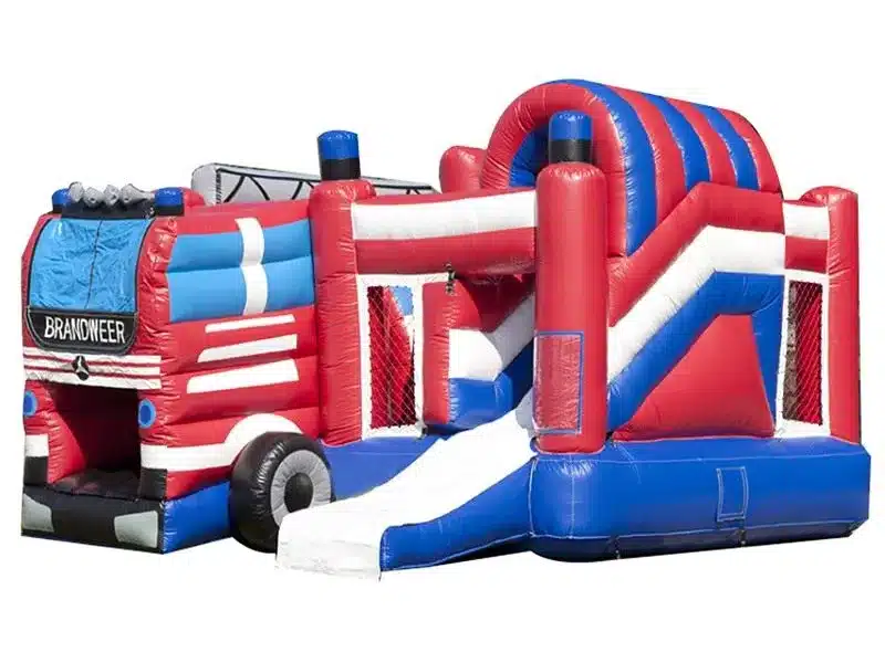 Fire Department Inflatable Bouncy Castle Slide - Inflatable Slide and ...